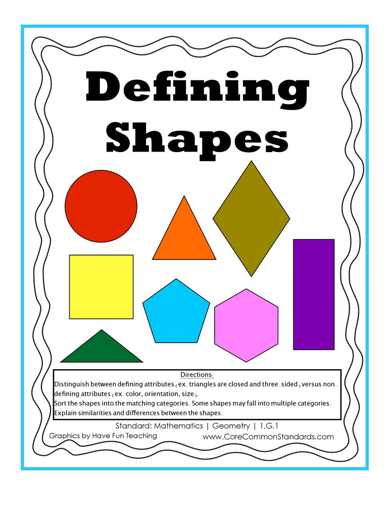 1.G.1 Common Core Activity by Teach Simple