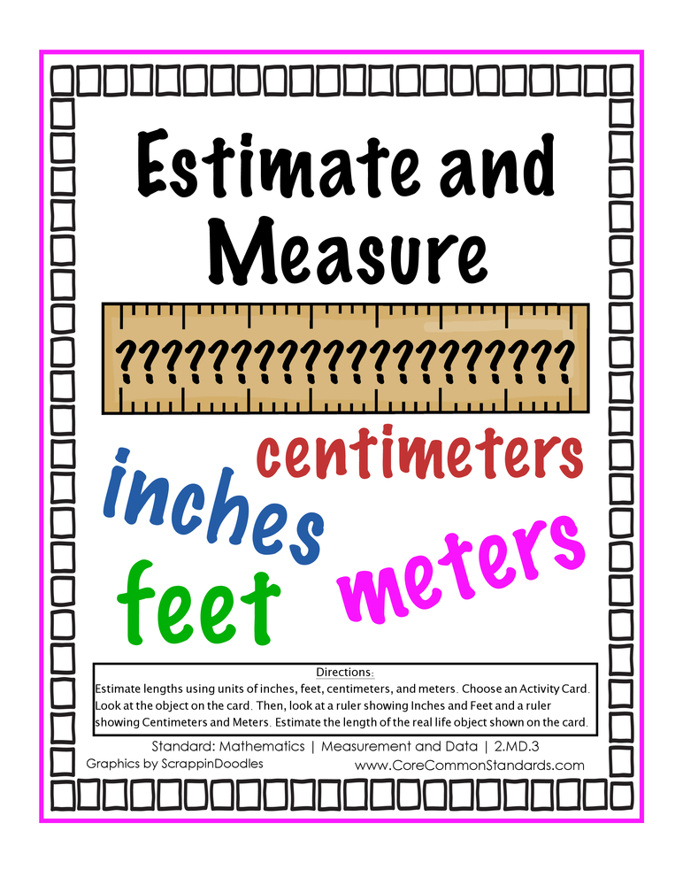 2.MD.3 Common Core Activity by Teach Simple