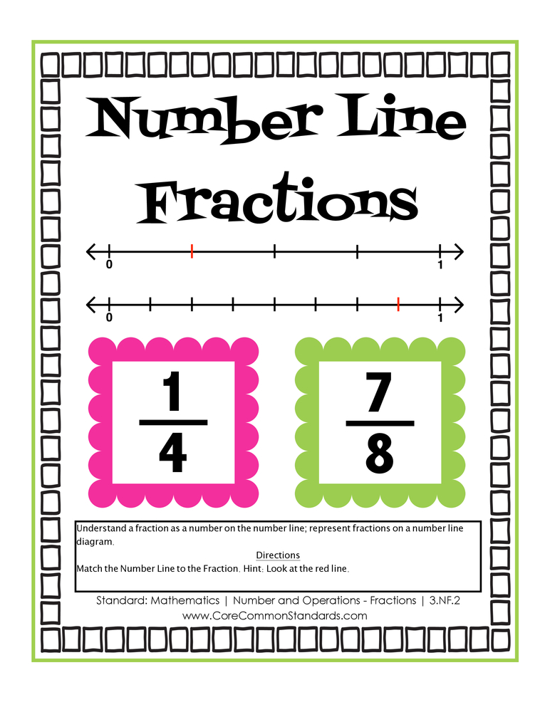 3.NF.2 Common Core Activity by Teach Simple