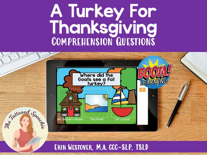 A Turkey For Thanksgiving WH- Questions - BOOM Cards by Teach Simple