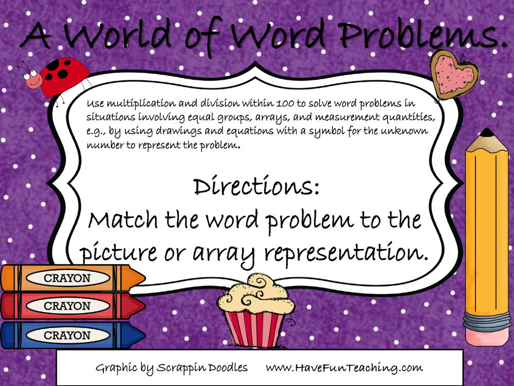 A World of Word Problems Equal Groups Activity by Teach Simple