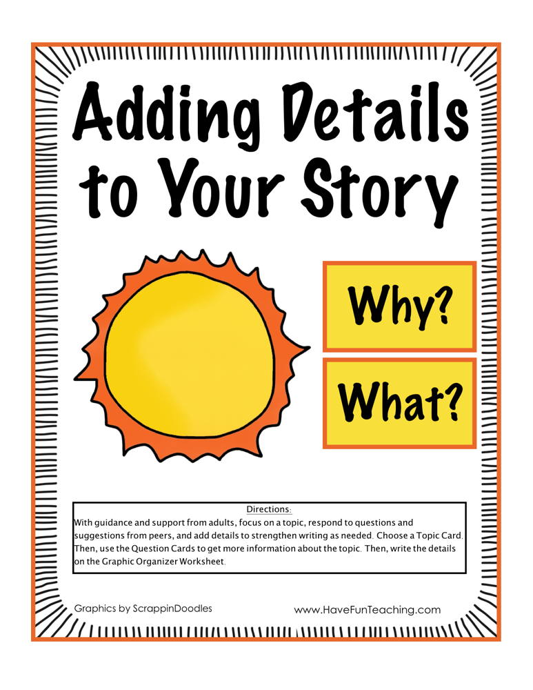 Adding Details To Your Story Activity By Teach Simple