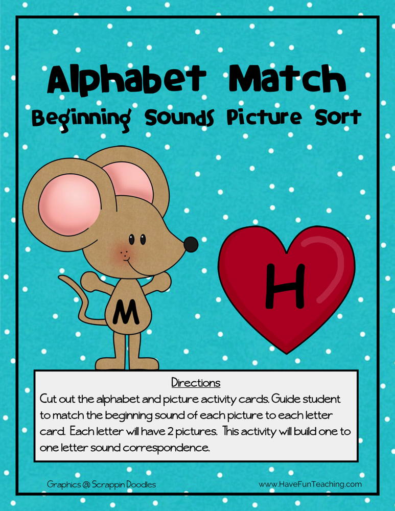 Alphabet Match Activity by Teach Simple