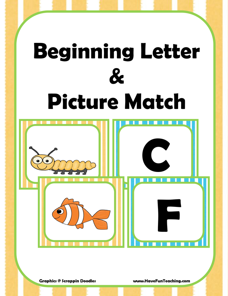 Alphabet Picture Matching Activity by Teach Simple