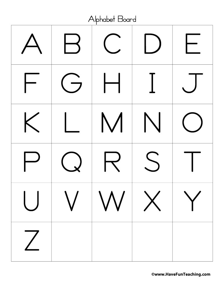 Alphabet Uppercase Letter Matching Activity by Teach Simple
