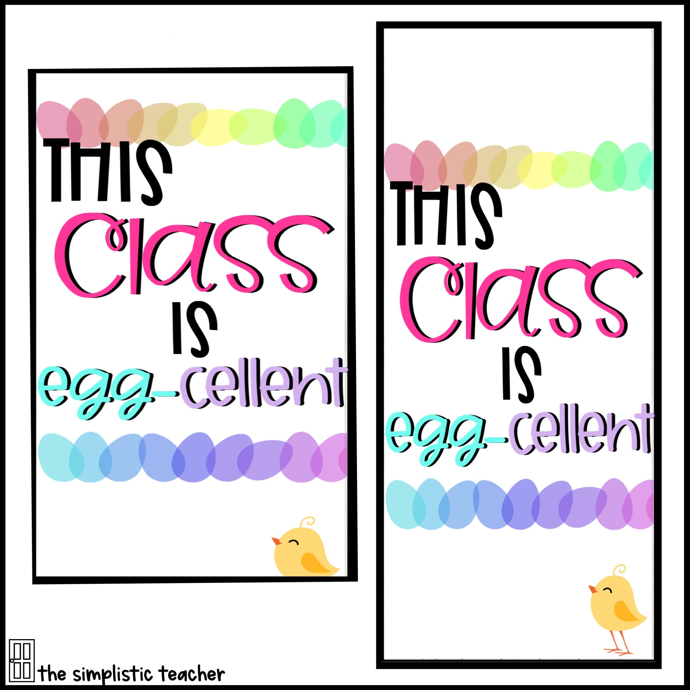 April Spring Door Set: This Class is Egg-Cellent by Teach Simple