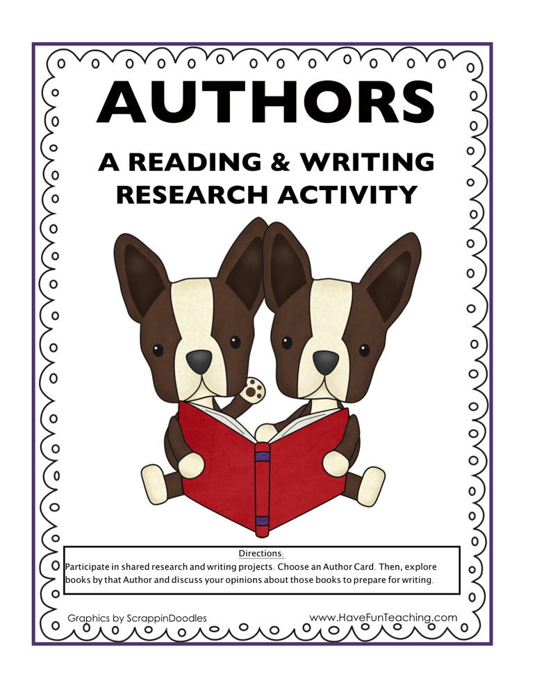Author Research Activity by Teach Simple