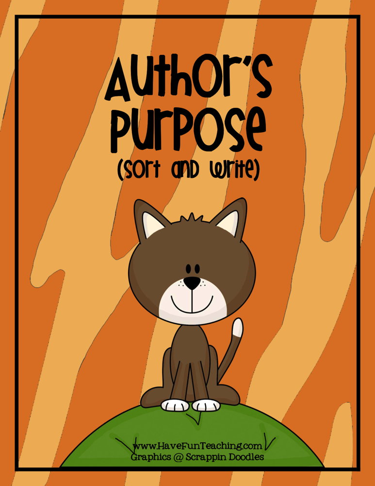 Author's Purpose Activity by Teach Simple