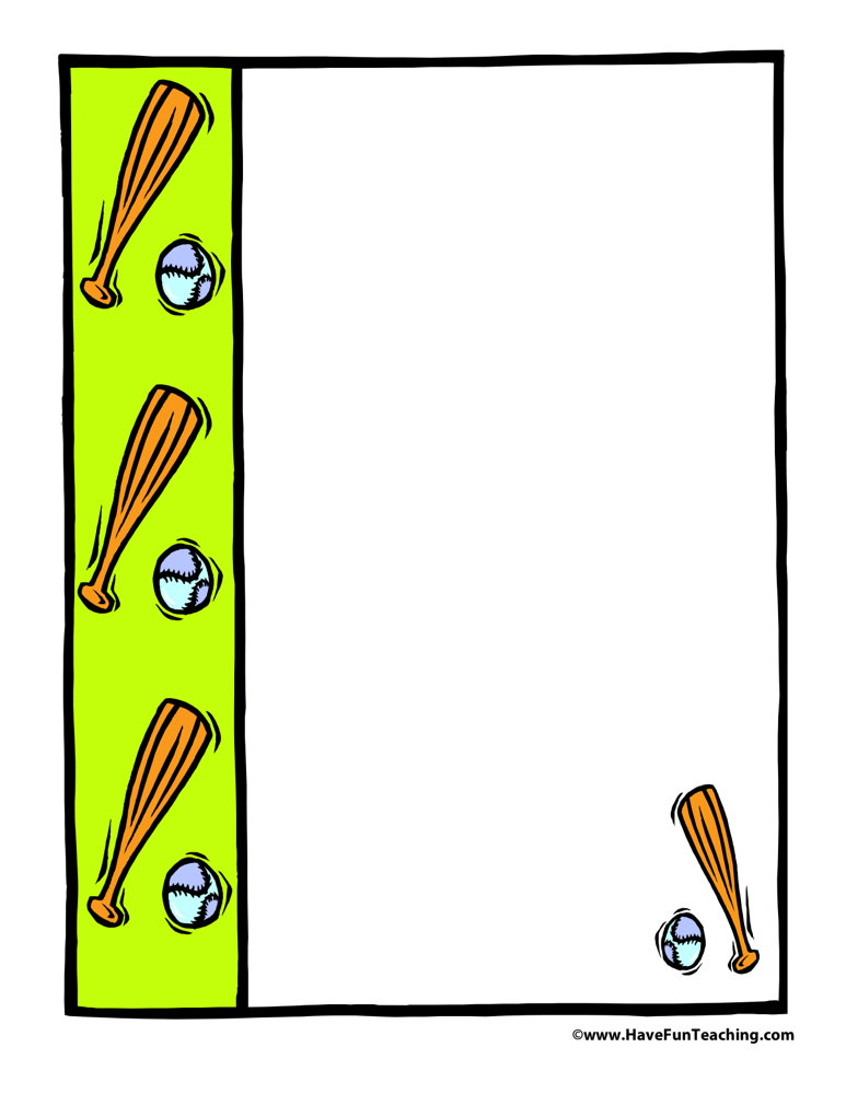 Baseball Writing Paper by Teach Simple