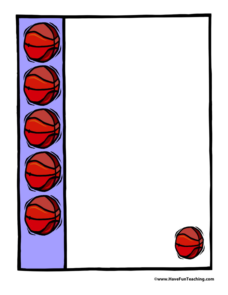 Basketball Writing Paper by Teach Simple