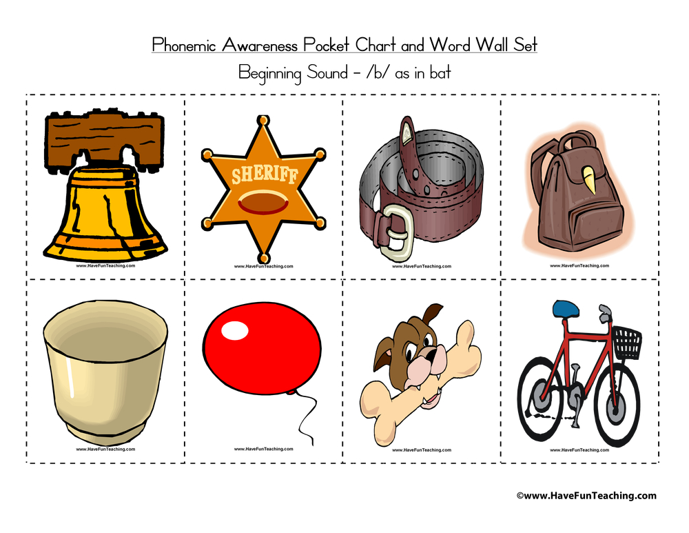 Beginning Sound Letter B Word Wall by Teach Simple