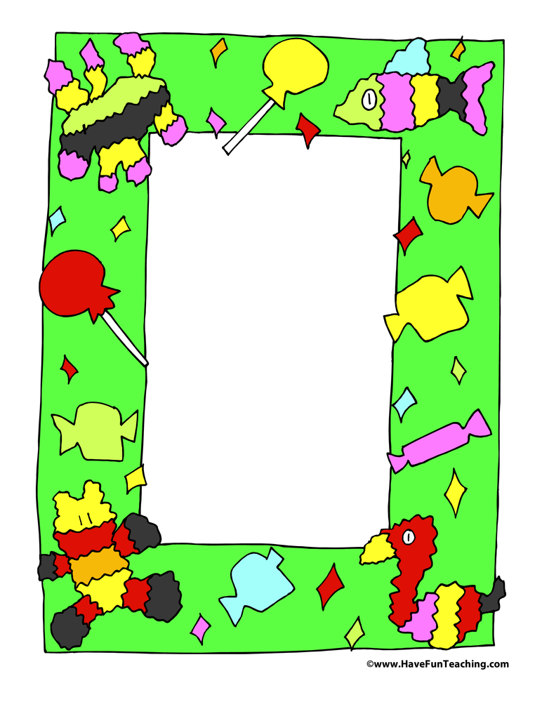 Birthday Candy Writing Paper by Teach Simple