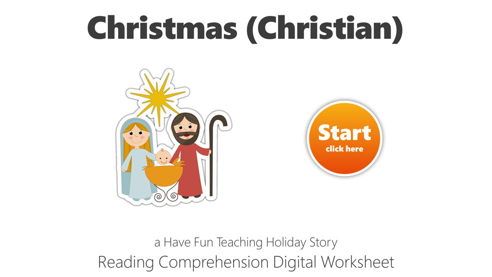 Christmas (Christian) Reading Comprehension Digital Worksheet by Teach ...