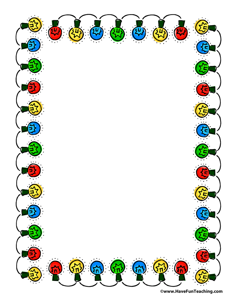 Christmas Lights Writing Paper by Teach Simple