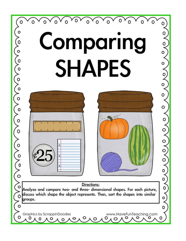 Comparing Shapes Sorting Activity by Teach Simple