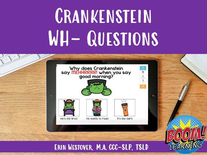 Crankenstein Book Companion & Articulation - BOOM Cards by Teach Simple