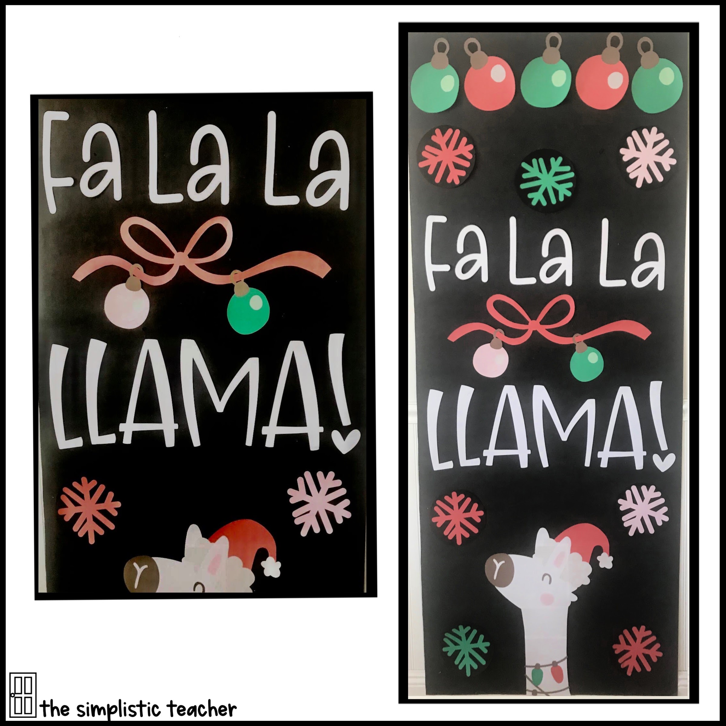December Door Set: Fa La La Llama by Teach Simple