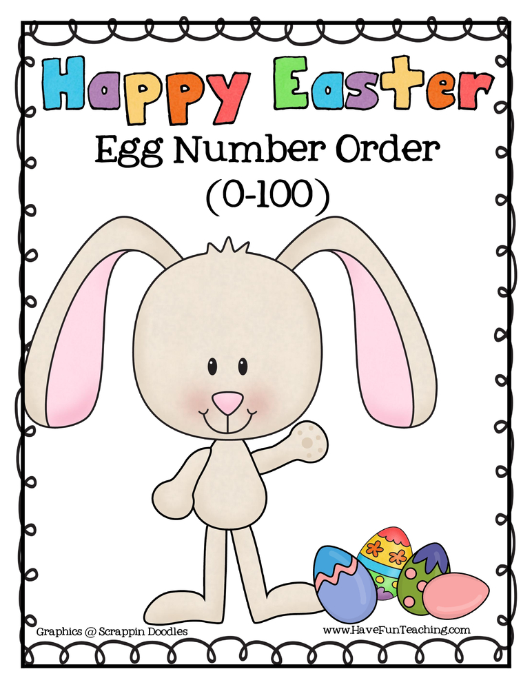 Easter 0-100 Number Order Activity by Teach Simple