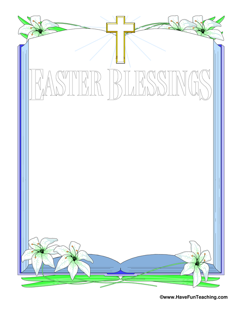 Easter Blessings Writing Paper by Teach Simple