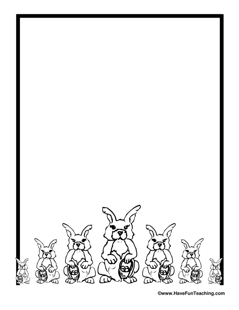 Easter Bunny Writing Paper by Teach Simple