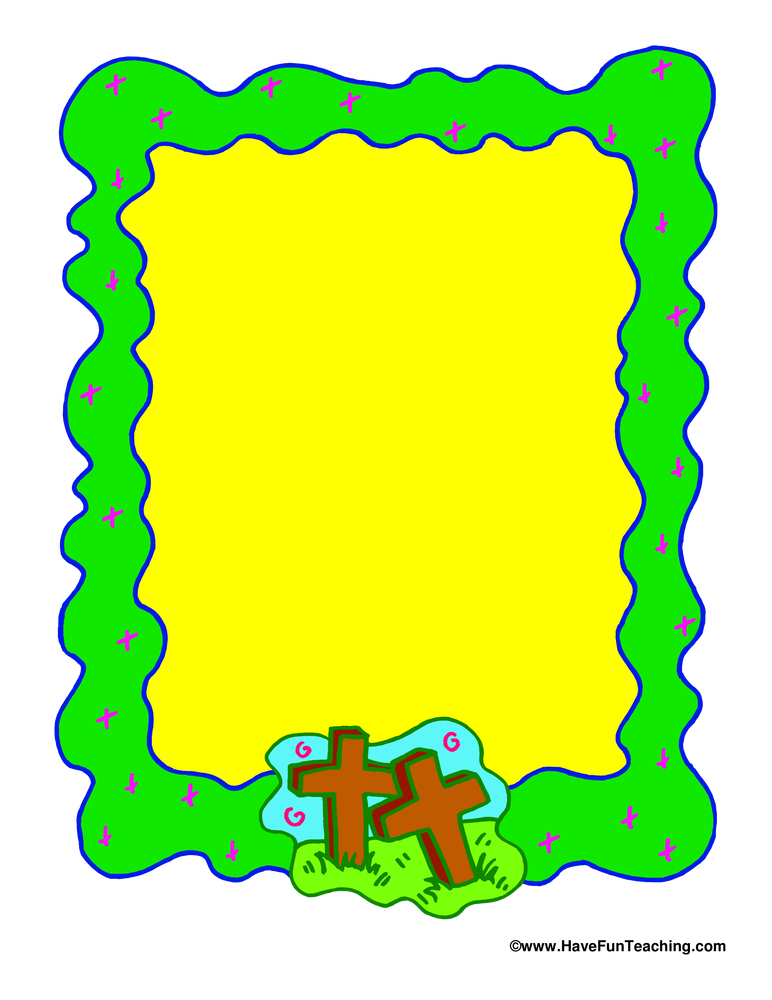 Easter Cross Writing Paper by Teach Simple