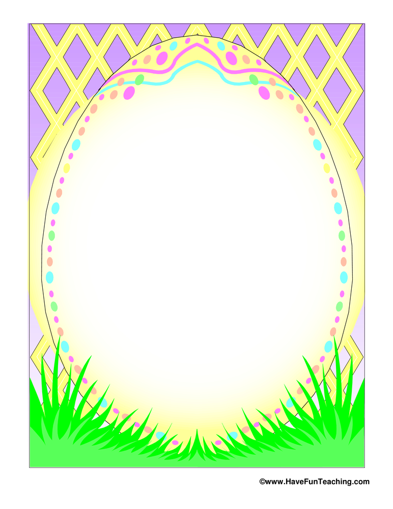 Easter Egg Outline Writing Paper by Teach Simple