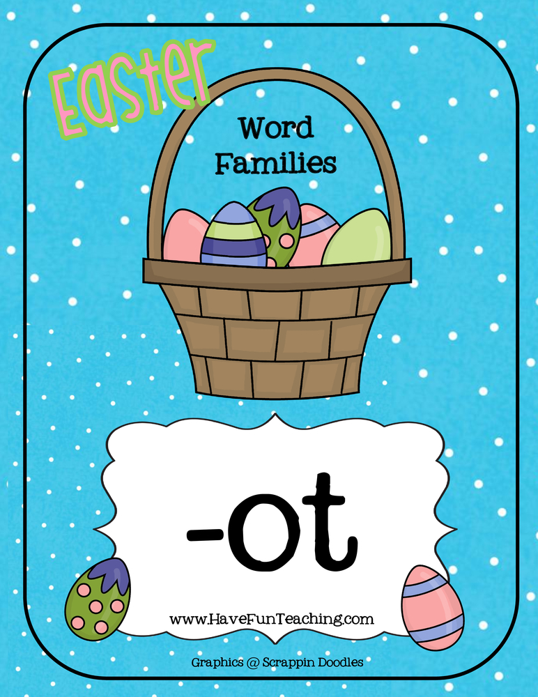 Easter OT Word Family Activity by Teach Simple
