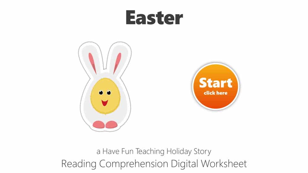Easter Reading Comprehension Digital Worksheet by Teach Simple
