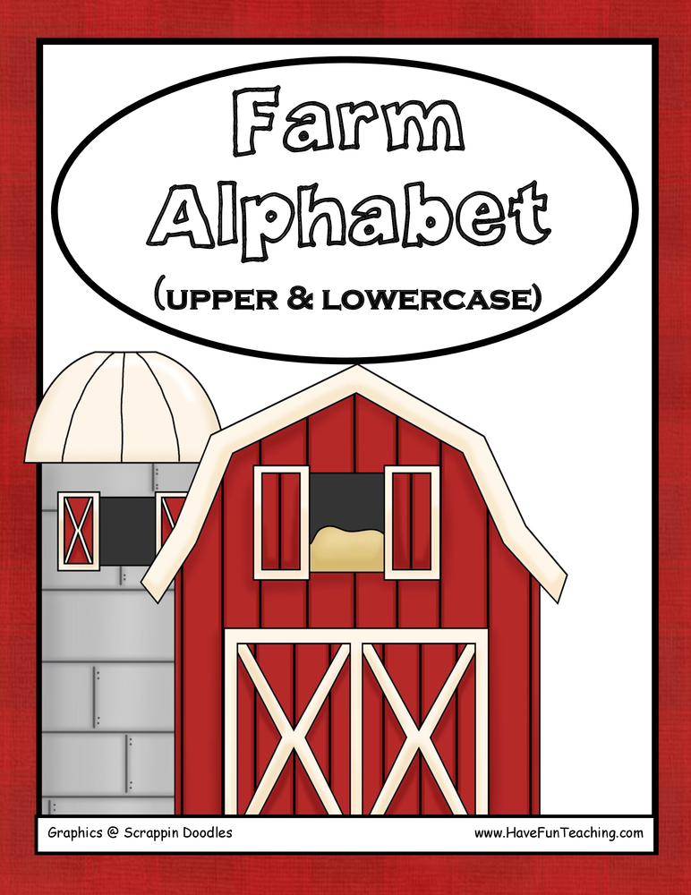 Farm Alphabet Letter Matching Activity by Teach Simple