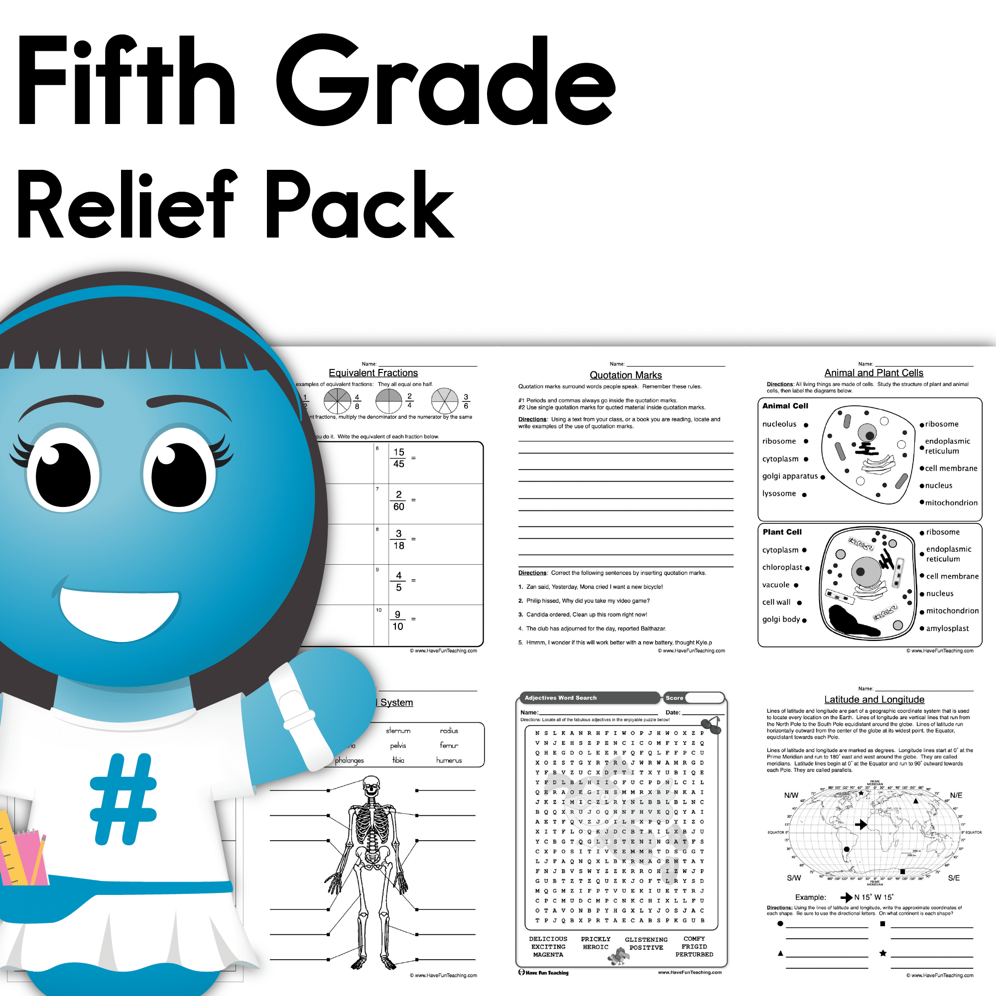 Fifth Grade Coronavirus Relief Pack by Teach Simple