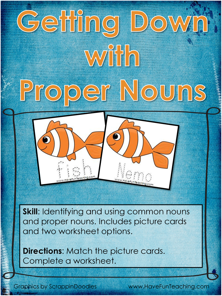 Getting Down with Proper Nouns Activity by Teach Simple