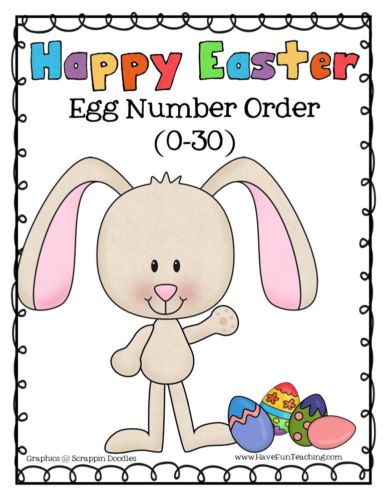 Happy Easter Egg Number Order 0-30 Activity by Teach Simple