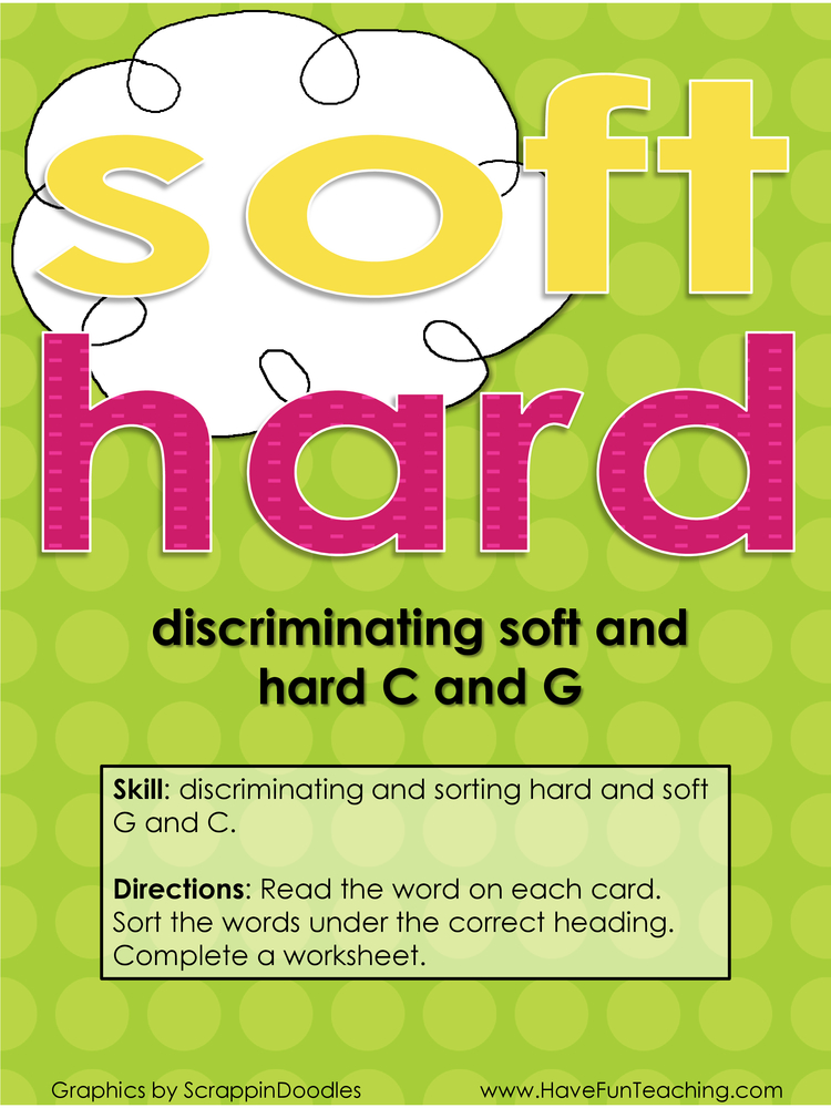 Hard and Soft C and G Activity by Teach Simple