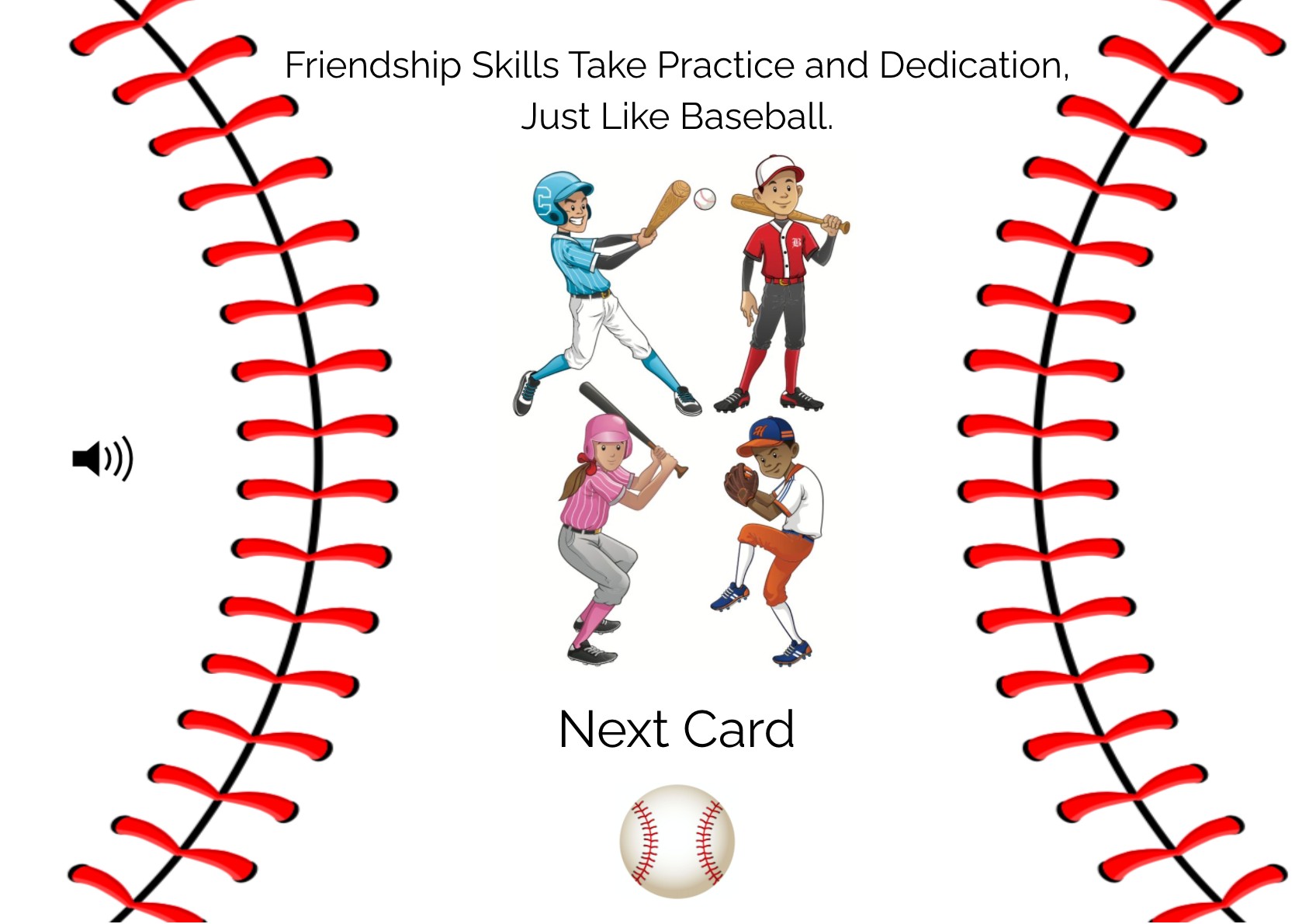 Hit A Friendship Home Run Boom Cards With Audio by Teach Simple