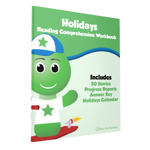 Holidays Reading Comprehension Workbook Download by Teach Simple