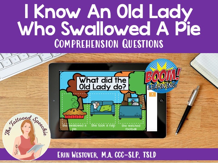 I Know An Old Lady Who Swallowed A Pie Book Companion - BOOM Cards by ...