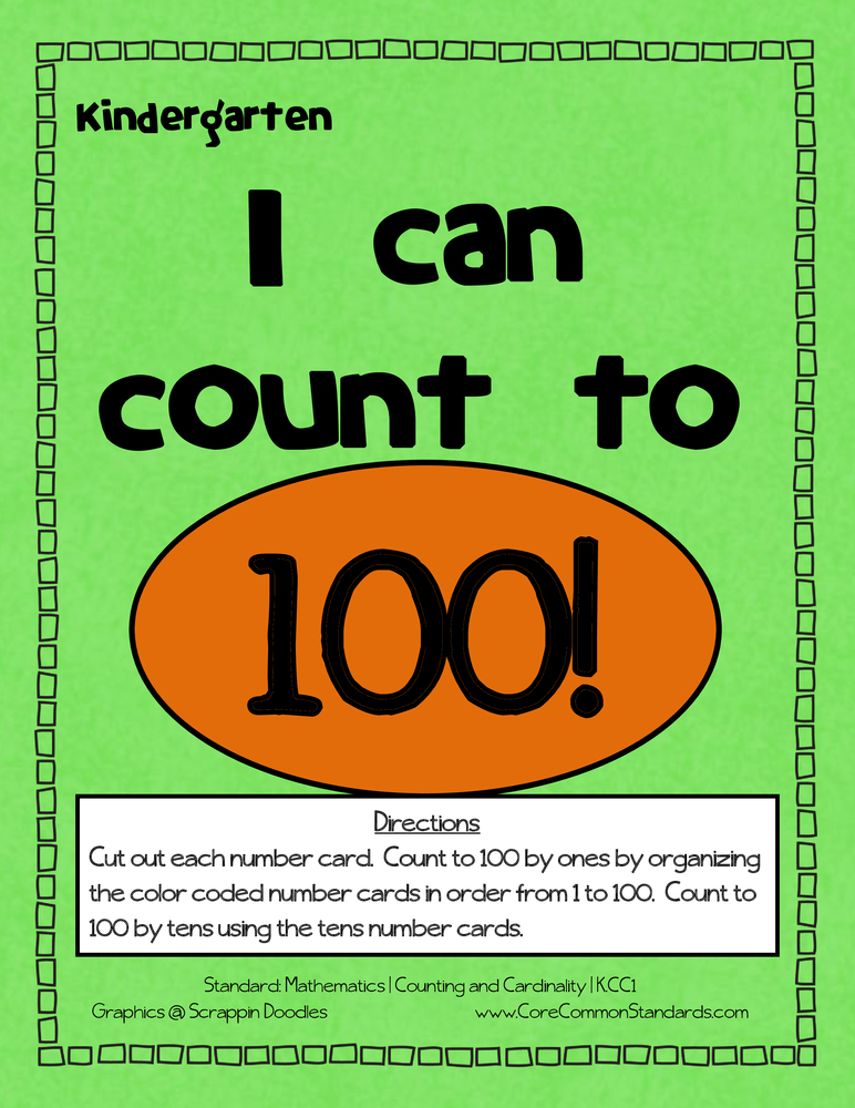 K.CC.1 Common Core Activity by Teach Simple