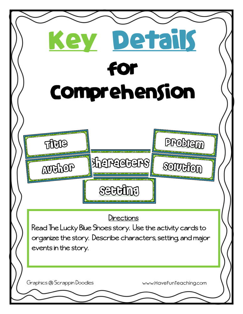 Key Details For Comprehension Activity By Teach Simple