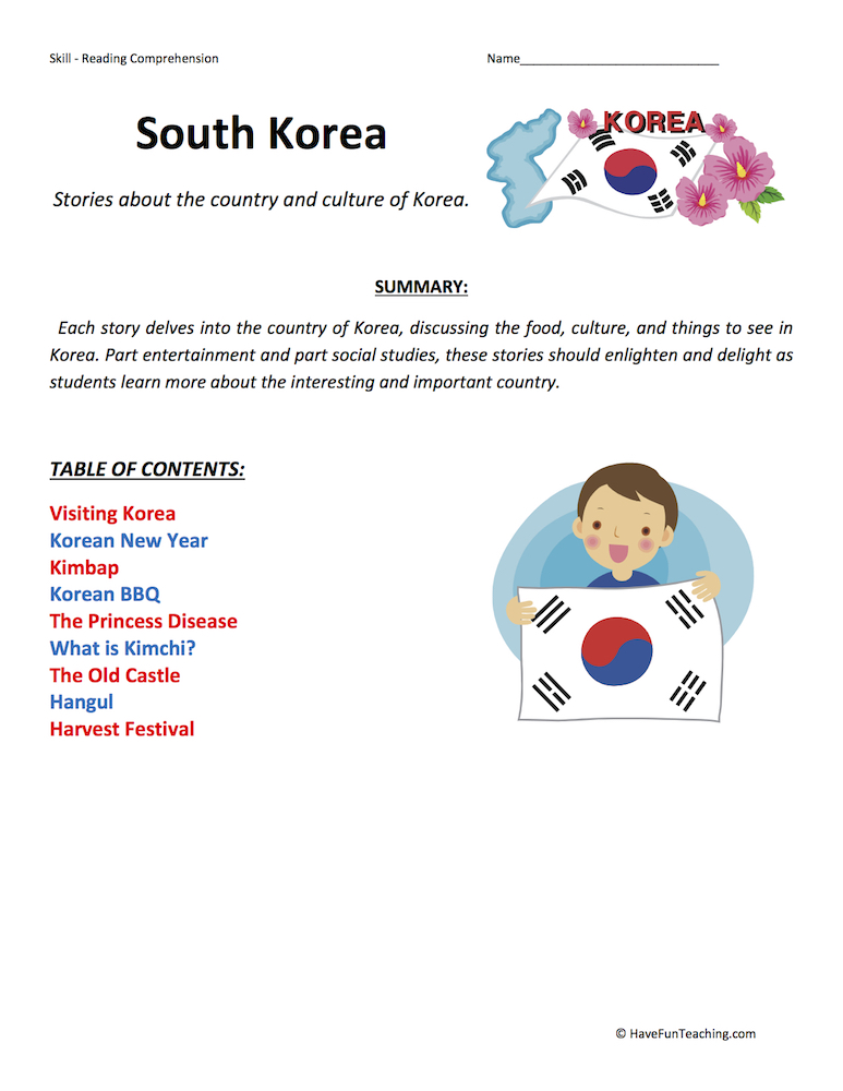 Korea Reading Comprehension Test Collection by Teach Simple