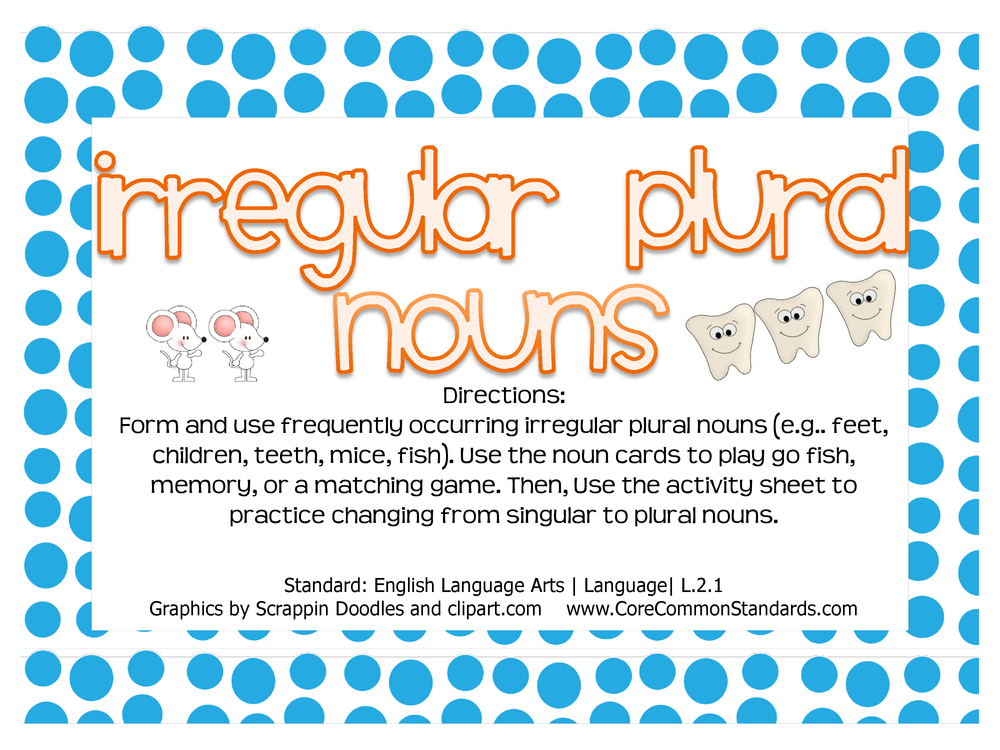 L.2.1 Common Core Activity by Teach Simple