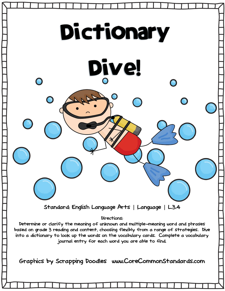 L.3.4 Common Core Activity by Teach Simple