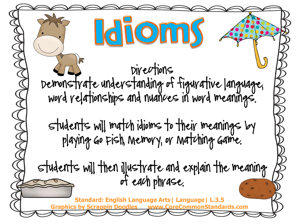 L.3.5 Common Core Activity by Teach Simple