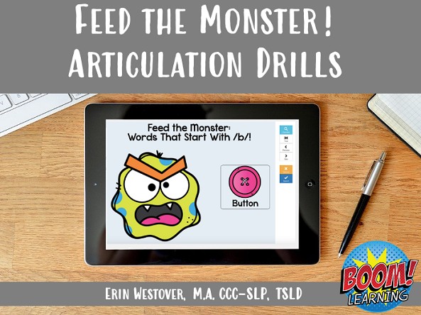 Letter B Articulation Drills: Feed the Monster! - BOOM Cards by Teach ...