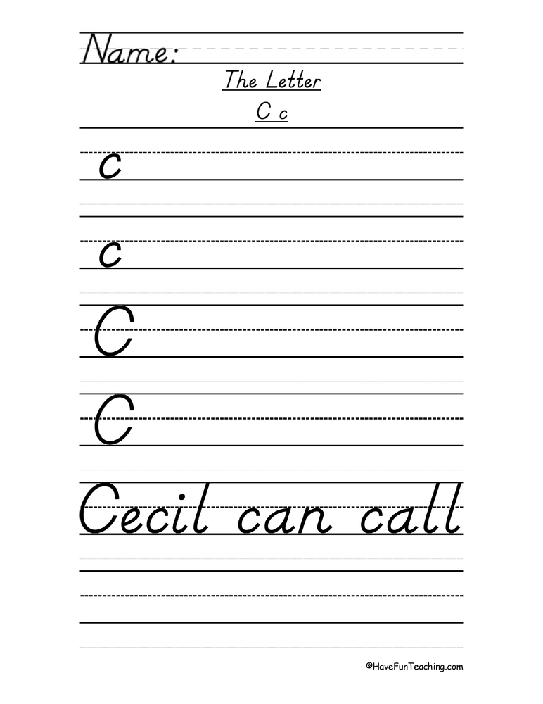 Letter C D Nealian Script Handwriting Practice Worksheet By Teach Simple letter-c-d-nealian-script-handwriting-practice-worksheet-by-teach-simple