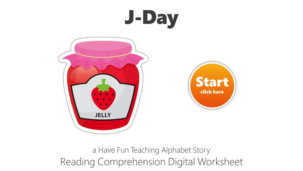 Letter J J-Day Reading Comprehension Digital Worksheet by Teach Simple