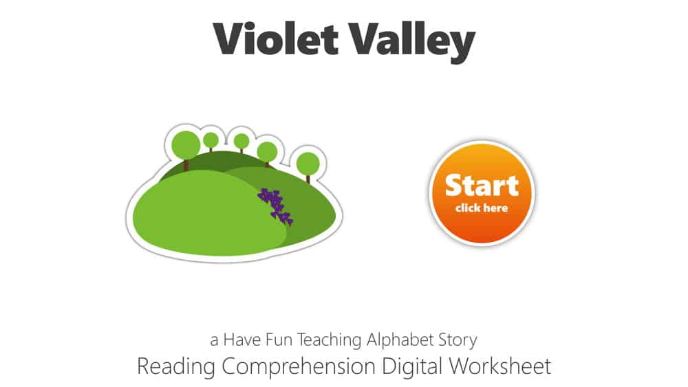Letter V Violet Valley Reading Comprehension Digital Worksheet by Teach ...