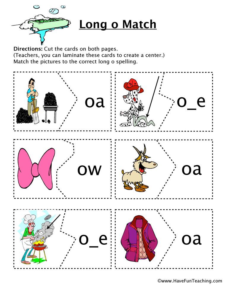 Long O Matching Puzzle by Teach Simple