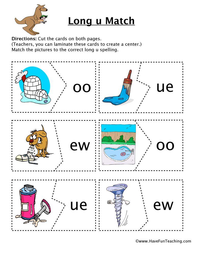 Long U Matching Puzzle by Teach Simple