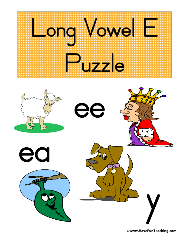 Long Vowel E Puzzle by Teach Simple