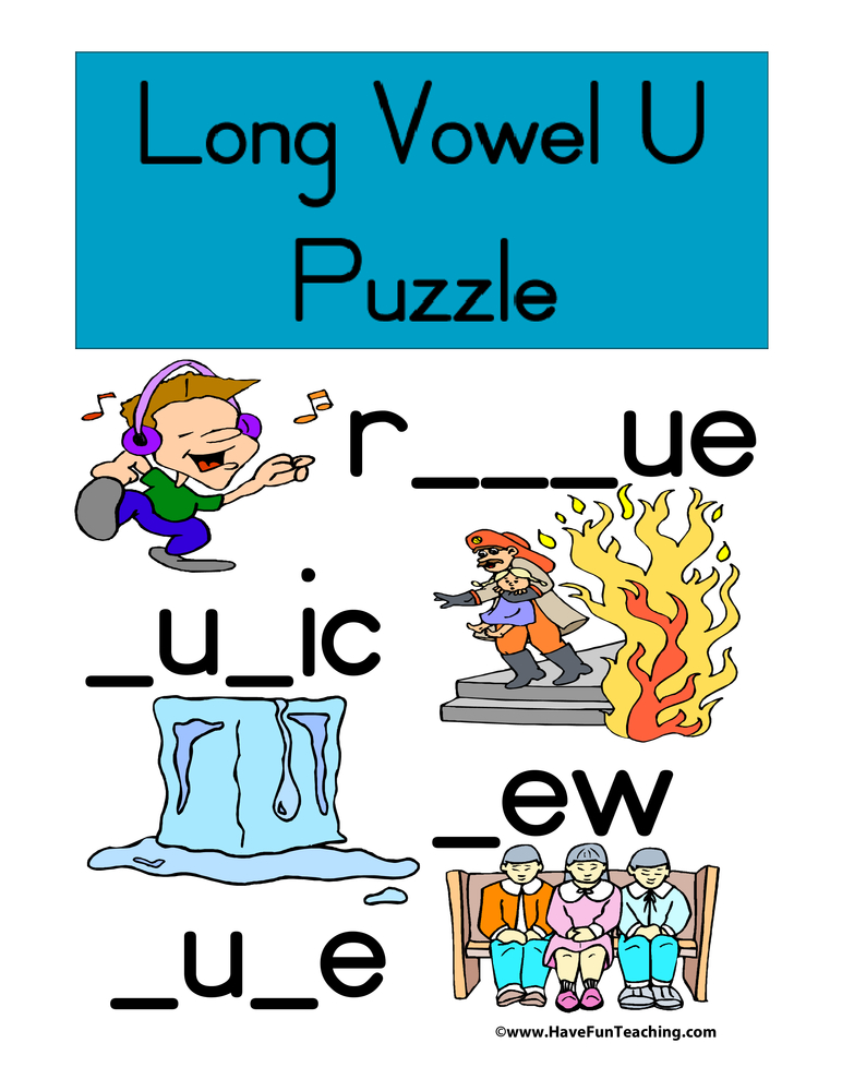 Long Vowel U Puzzle by Teach Simple